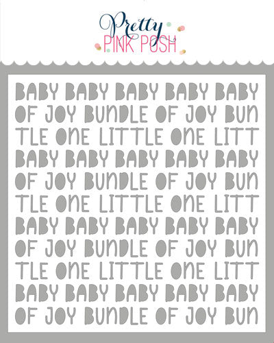 PRETTY PINK POSH: Baby Words | Stencil – Doodlebugs