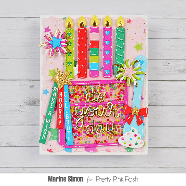 PRETTY PINK POSH: Cake Slice Shaker | Die – Doodlebugs