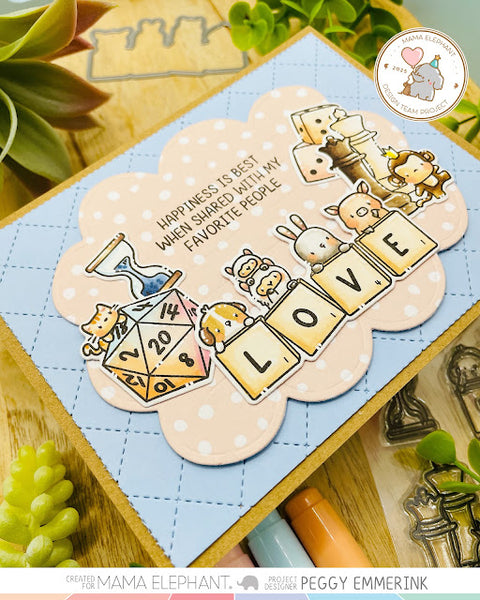 MAMA ELEPHANT: Game Night | Stamp and Creative Cuts Bundle – Doodlebugs
