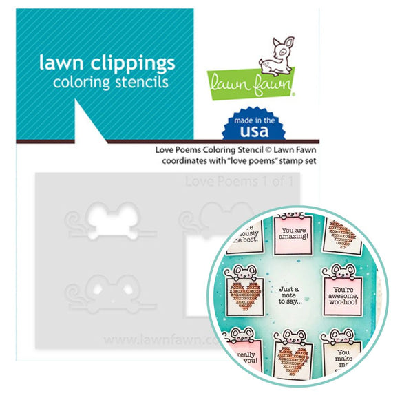 LAWN FAWN: Love Poems | Coloring Stencil – Doodlebugs