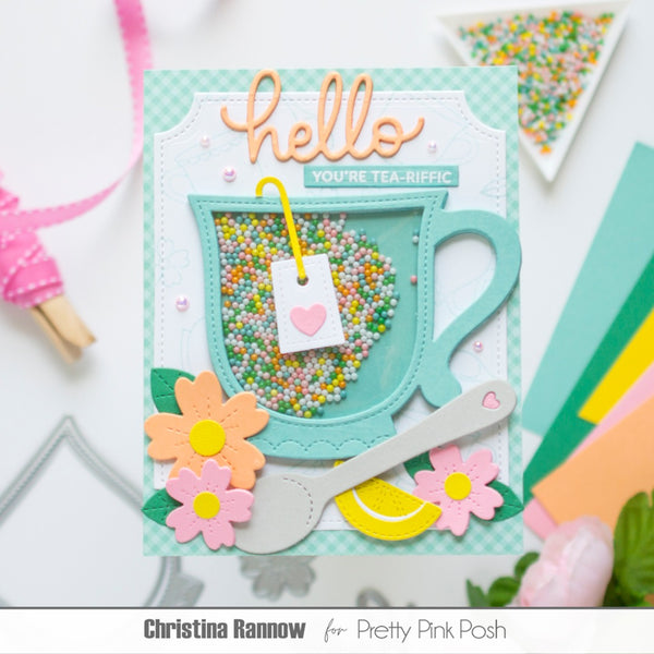 PRETTY PINK POSH: Teacup Shaker | Die – Doodlebugs