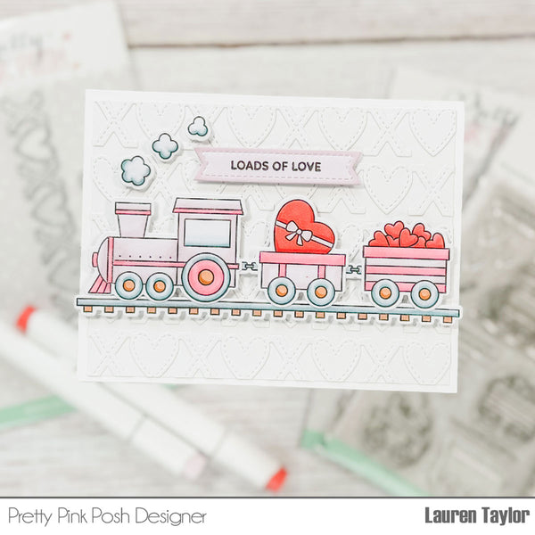 PRETTY PINK POSH: XOXO Border | Die – Doodlebugs