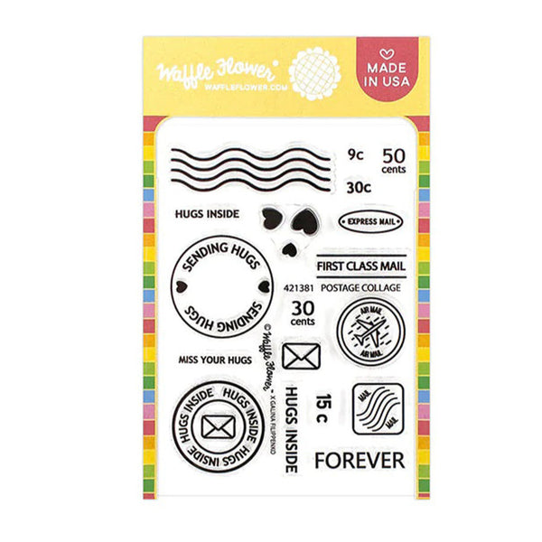 WAFFLE FLOWER: Postage Collage | Stamp – Doodlebugs