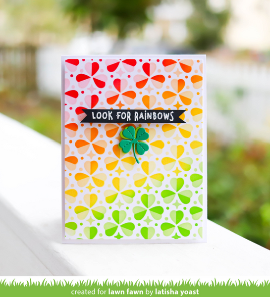 LAWN FAWN: Clover Background | Layering Stencils – Doodlebugs