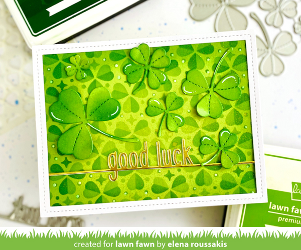 LAWN FAWN: Clover Background | Layering Stencils – Doodlebugs