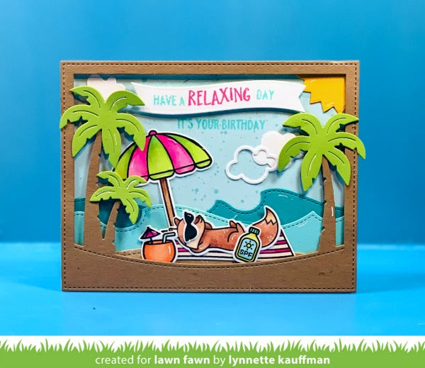 LAWN FAWN: Tropical Backdrop Lawn Cuts Die – Doodlebugs