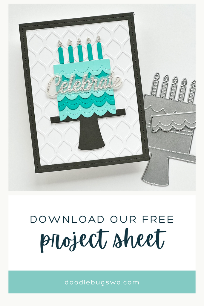 Project Instruction Sheet - Die Cut Layered Birthday Cake Card – Doodlebugs