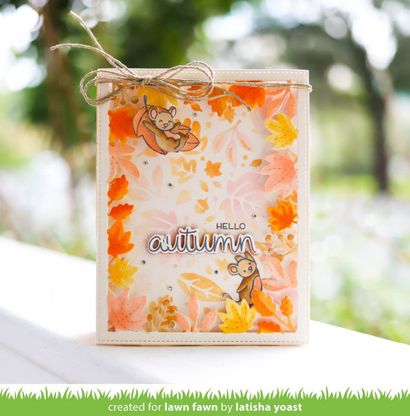 LAWN FAWN: Backdrop Fall Leaves | Lawn Cuts Die – Doodlebugs